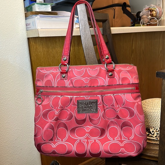 Coach | Bags | Coach Boho Red Canvas Bag | Poshmark